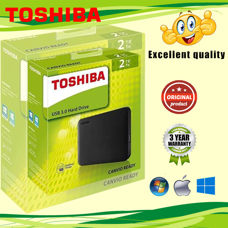 Jual TOSHIBA Eksternal Hardisk PORTABLE External Hard Drive usb3.0 (1TB/2TB) Portable Hardisk ...