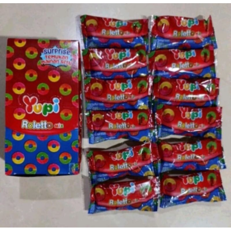 Jual YUPI ROLETTO MIX 1 BOX ISI 12 PCS | Shopee Indonesia