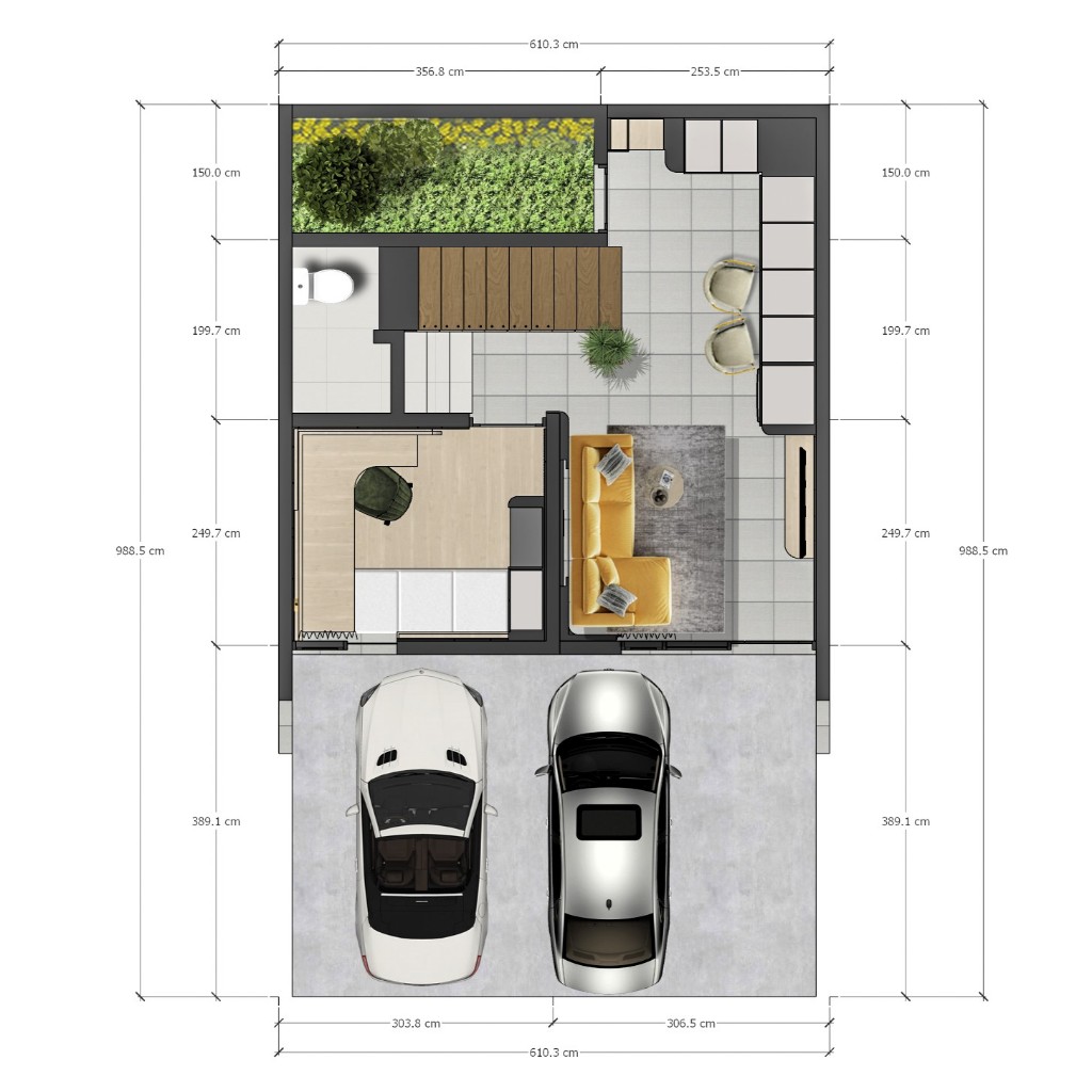 Jual Jasa Gambar Denah 2D Berwarna / Desain Layout Rumah 2D Berwarna ...