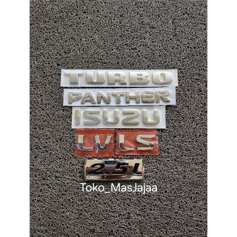 Jual emblem tulisan panther turbo LV LS /emblem panther new chrome ...