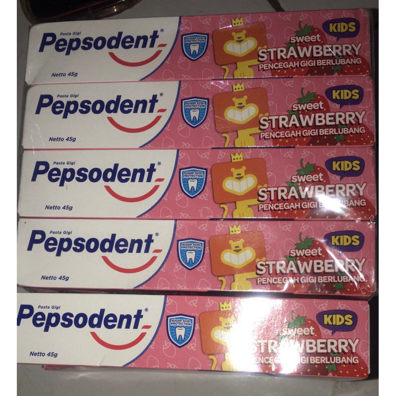 Jual Pepsodent Pasta gigi Anak sweet strawberry Kids 45G | Shopee Indonesia