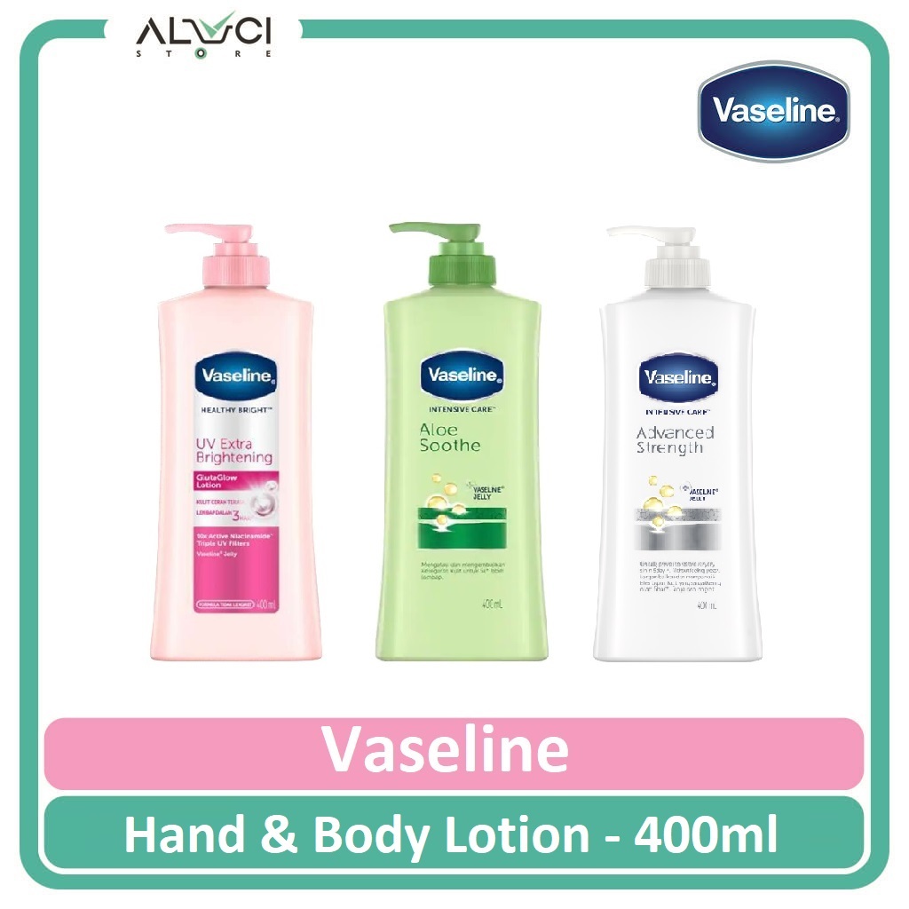 Jual Vaseline Healthy Bright Body Lotion Pump 400ml | Shopee Indonesia