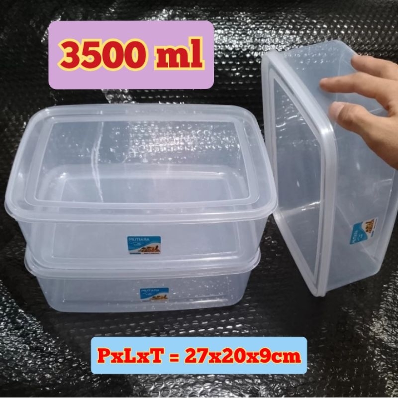 Jual (Paket Hemat 3 Pcs) Mutiara KMP Toples Kotak Ukuran 3500ml - Box ...
