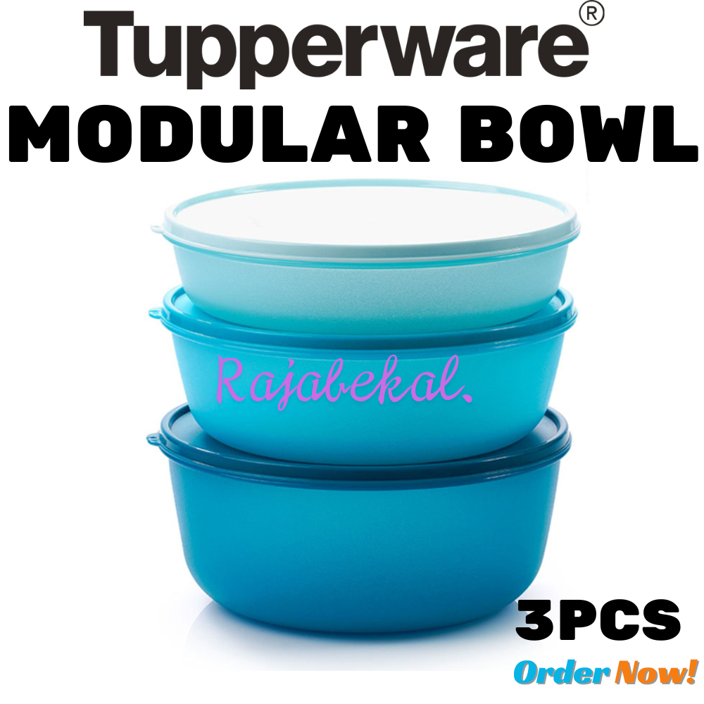 Jual PROMO Tupperware Modular Bowl Package 3pcs Blossom Bowl Besar ...