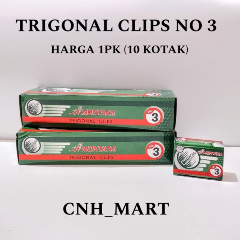 Jual trigonal clip no 3/ klip penjepit kertas segitiga/ paper clip no 3 ...