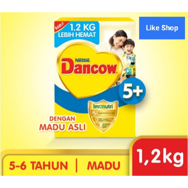 Jual Susu Dancow 5+ Madu 1,2kg ( 1200gram ) | Shopee Indonesia