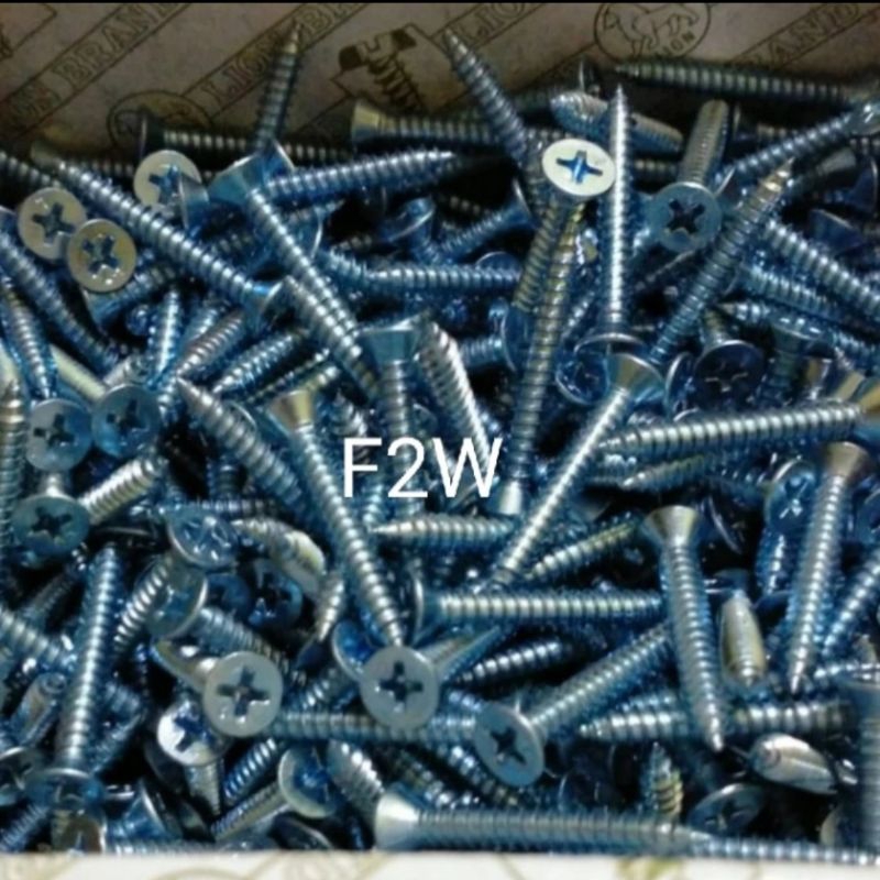 Jual 100PCS FH (+) 8X1-1/4" SEKRUP TAPPING FAB 8X1-1/4" SKRUP KEPALA RATA 3.1CM | Shopee Indonesia