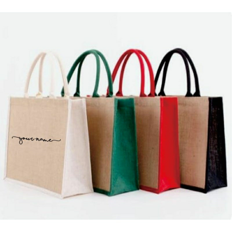 Jual GONI KANVAS BAG - FREE CUSTOM NAMA Goni laminasi kombinasi kanvas ...