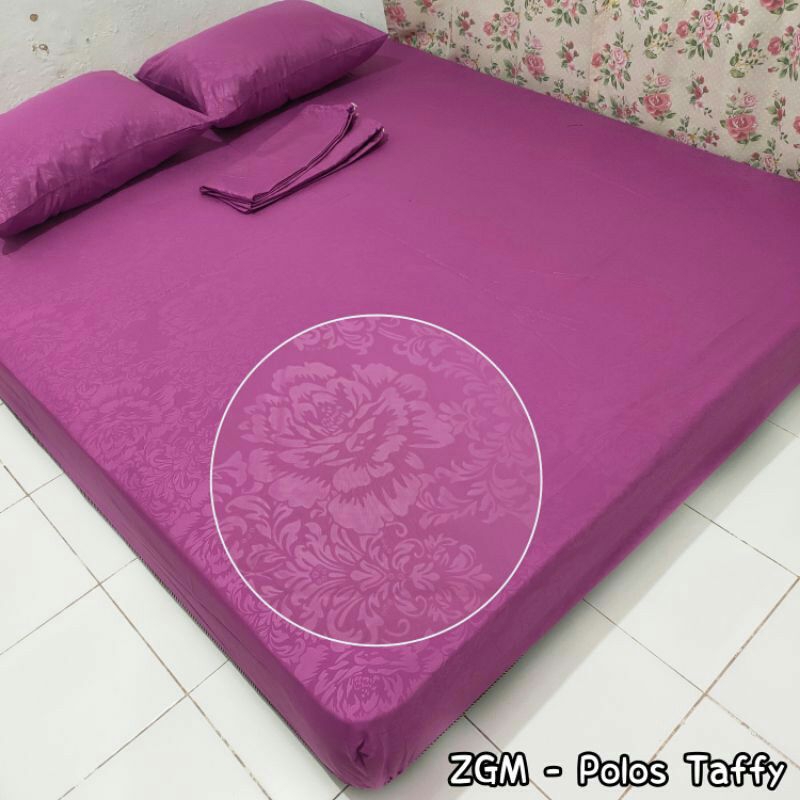Jual Sprei Kasur Polos Emboss Bunga 180x200 160x200 120x200 Tinggi 20cm ...