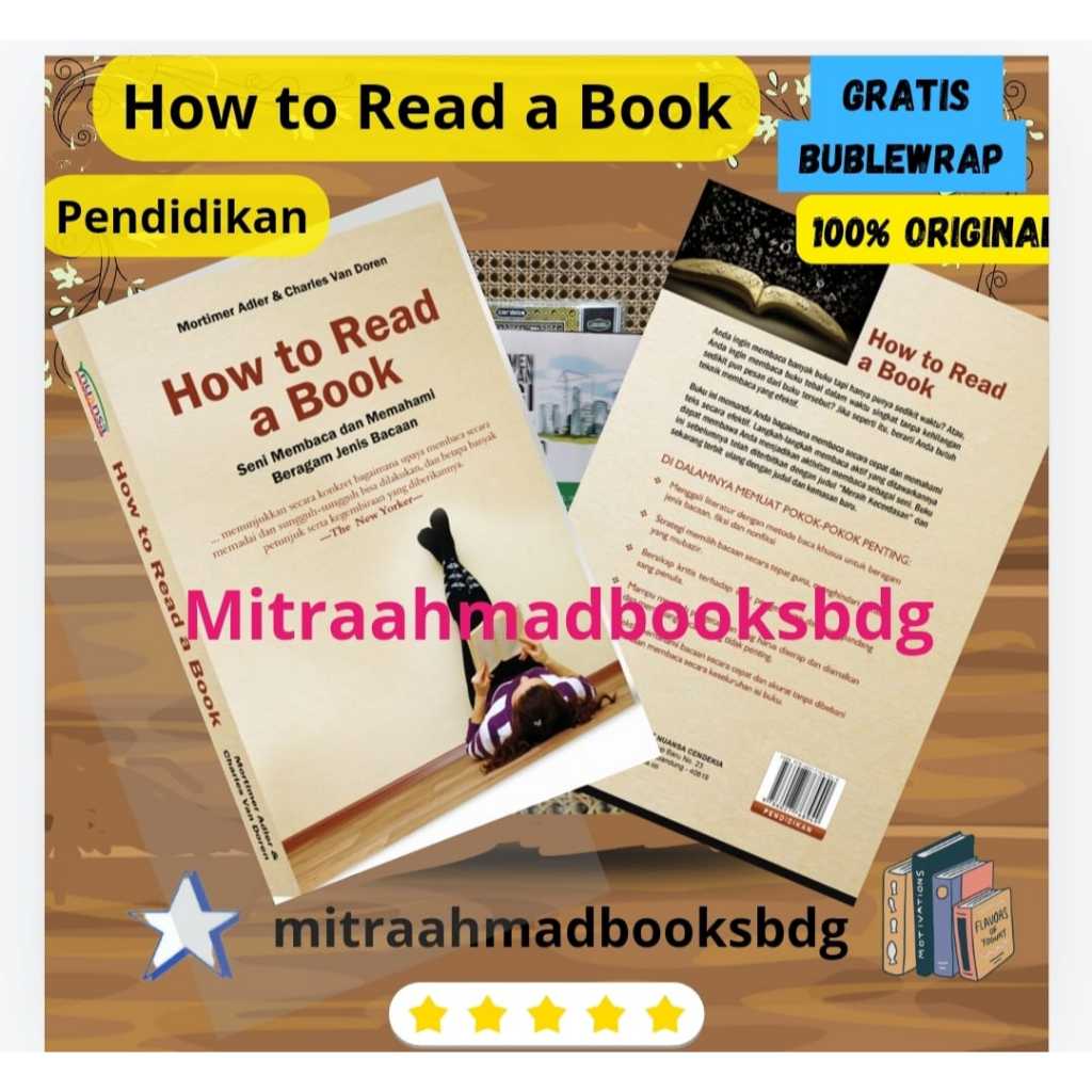 Jual How to Read a Book Seni Membaca dan Memahami Beragam Jenis Bacaan ...