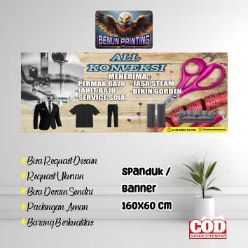 Jual Spanduk Banner 160X60 Cm Semtik (Jahit) Bisa Request Desain ...