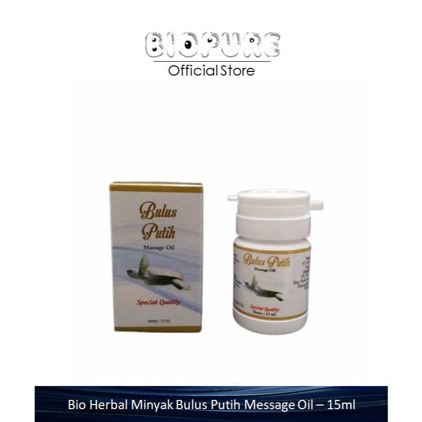 Jual Bio Herbal Minyak Bulus Putih Message Oil - 15ml | Shopee Indonesia