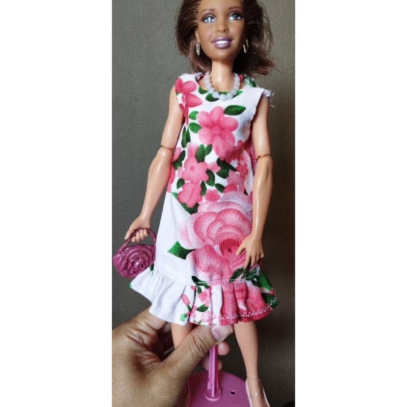 Jual Barbie custom doll face Niki brown short hair body Gal Gadot ...
