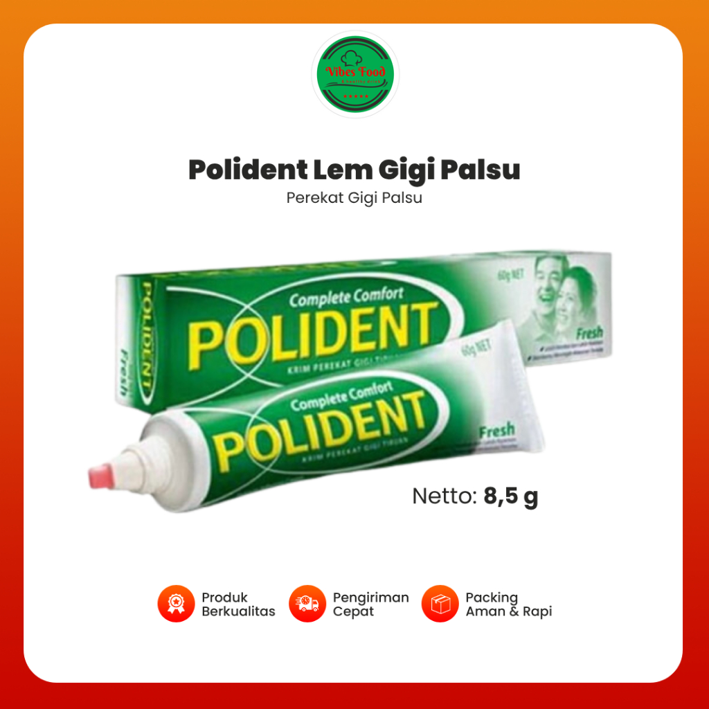 Jual (TERMURAH) Polident Lem Gigi 8,5gr Flavour Fresh Mint / Flavour ...