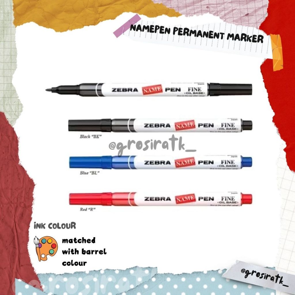 Jual Zebra Namepen Permanent Marker / Spidol Permanen | Shopee Indonesia