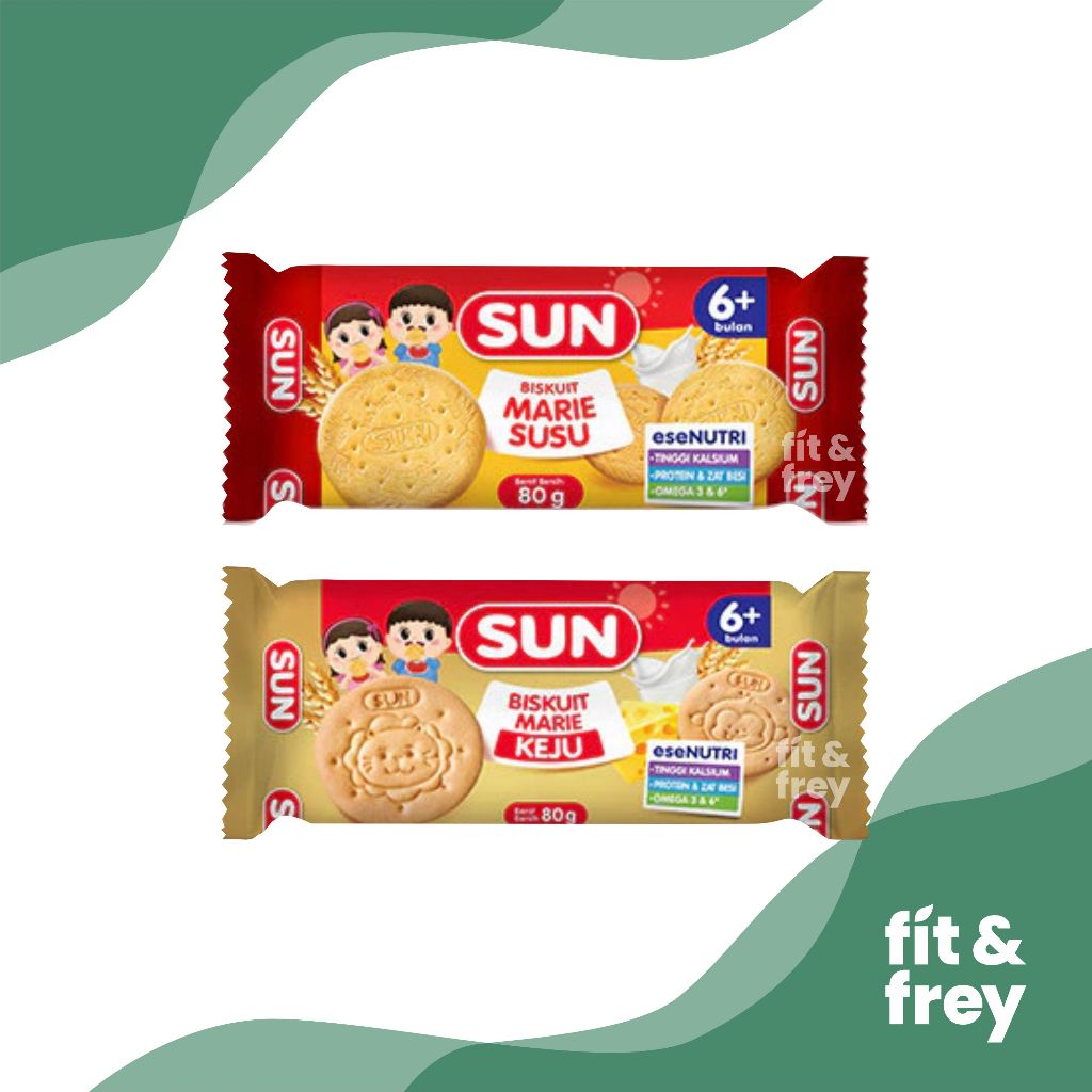 Jual SUN Biskuit Marie Susu / Keju - Marie Roll - Cemilan Bayi Anak ...