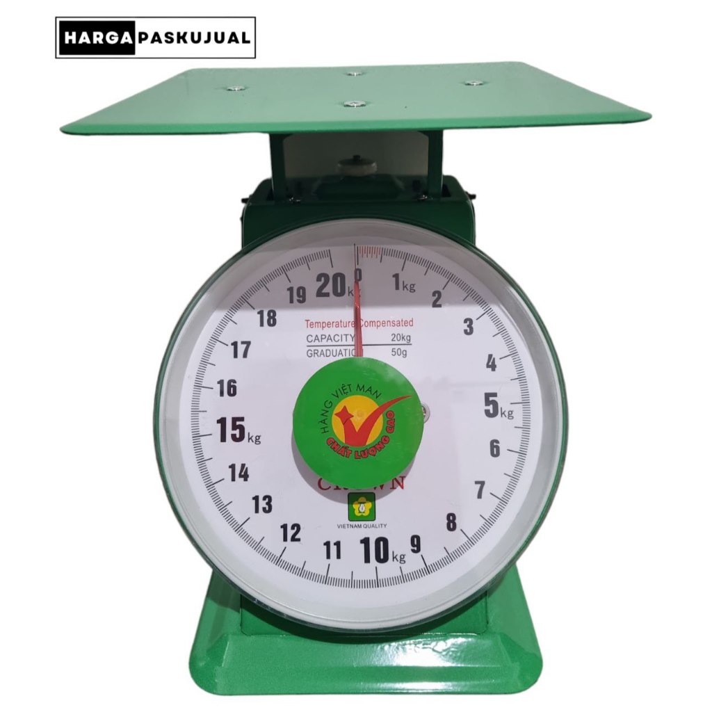 Jual Timbangan Crown NHNO HOA Vietnam Quality 20Kg Besi Stainless Jarum Analog Manual Papan ...