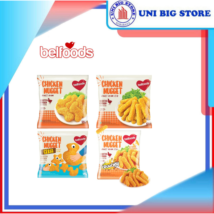 Jual Belfoods Belfood Chicken Nugget Original | Ceria | Stick 170 gr ...