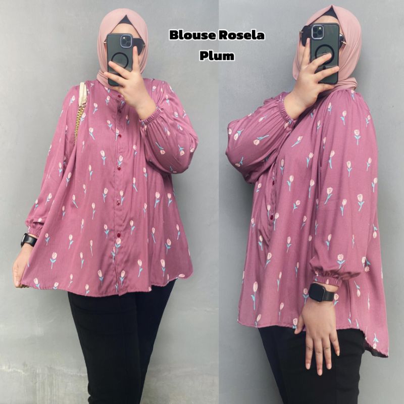 Jual Vol 2 Blouse Kemeja Atasan Wanita Big Size LD 110 120 130 140 Super Jumbo Busui XL XXL 3XL ...
