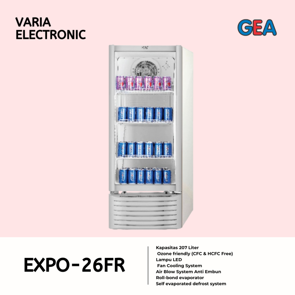 Jual Showcase GEA EXPO-26FR 3 Rak Kapasitas 207 Liter | Shopee Indonesia