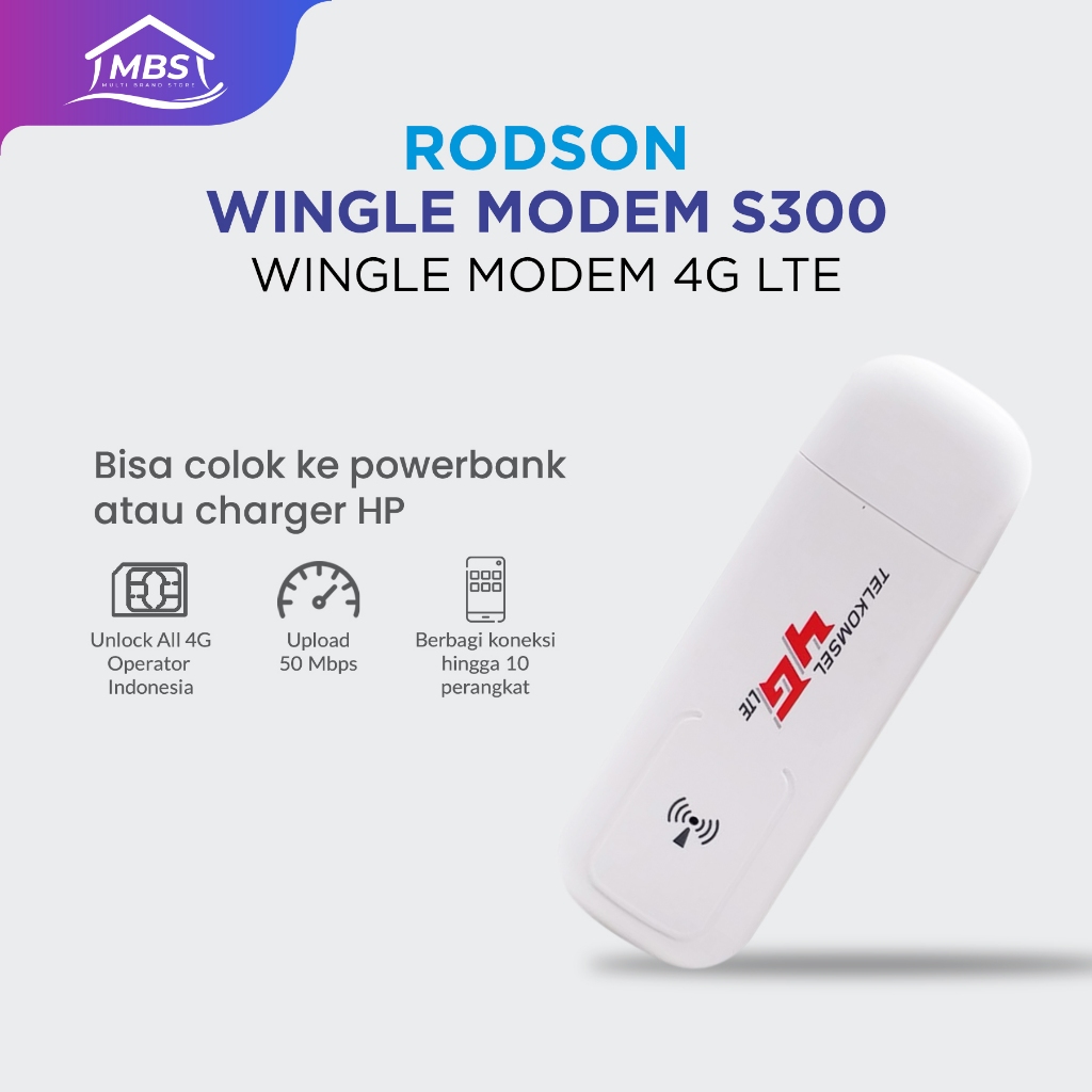 Jual Modem WIFI Telkomsel 4G LTE 300Mbps Unlock All Operator Wingle Colok Power Bank & Charger ...