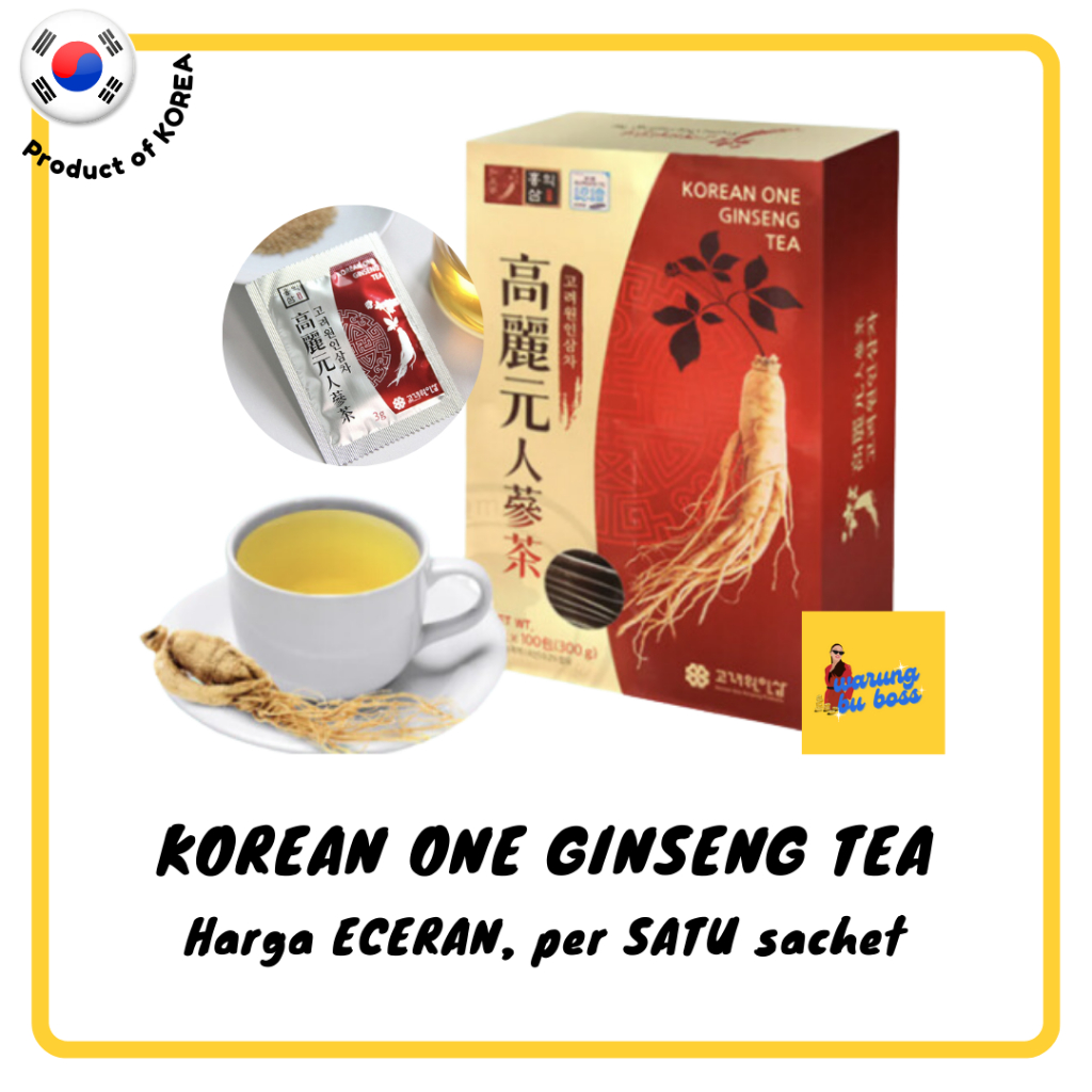 Jual Korean One Ginseng Tea Teh Ginseng Korea Eceran Satuan Sachet | Shopee Indonesia