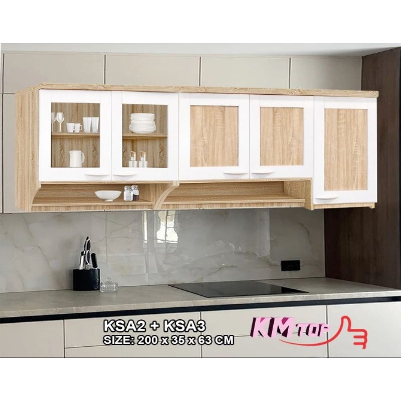 Jual lemari gantung kitchen set pintu KOFI KSA /KSA FURNI | Shopee ...