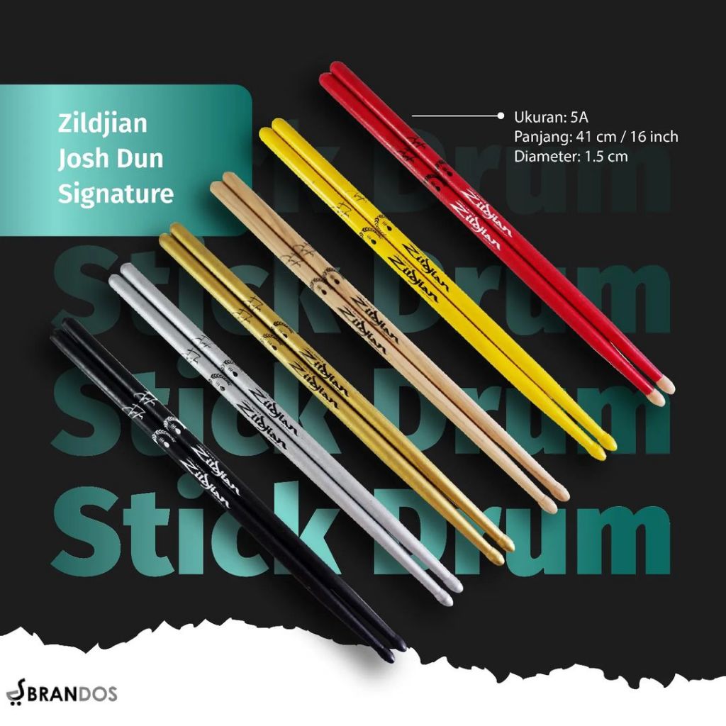 Jual Stick Drum Zildjian Josh Dun Signature Twenty One Pilots BONUS Tas ...
