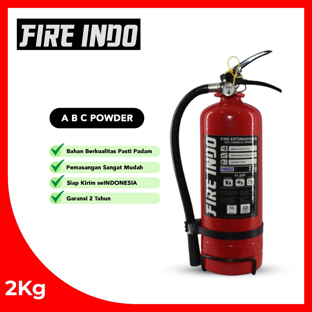 Jual FIRE INDO APAR Dry Chemical Powder 2KG Set Komplit | Shopee Indonesia