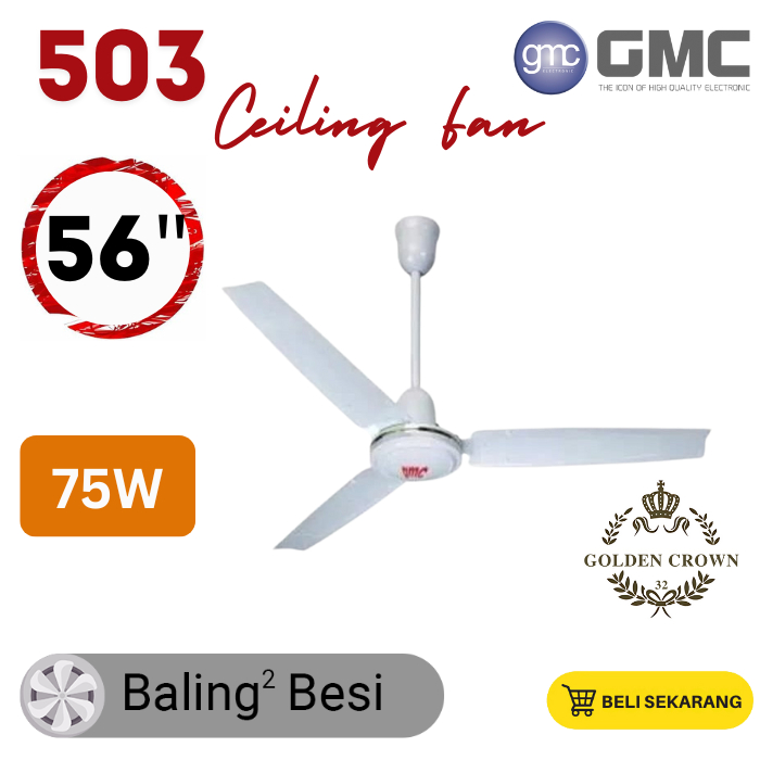 Jual GMC Kipas Angin Listrik Putih Langit-Langit CMC 56 - Ceiling Fan ...