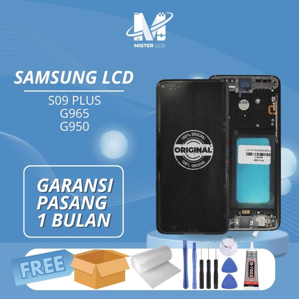 Jual LCD SAMSUNG S9 PLUS / G965 + FRAME FULLSET ORIGINAL FREE LEM ...