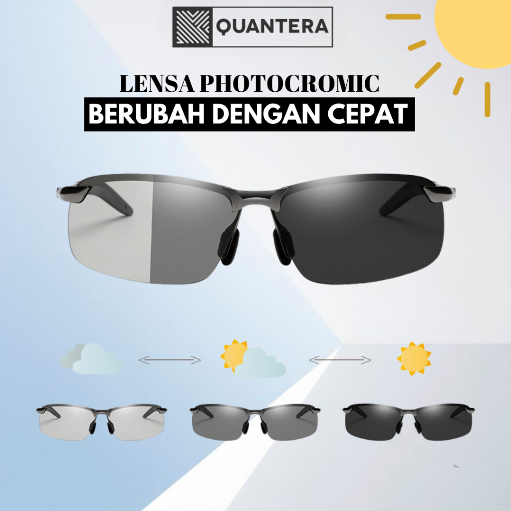 Jual QUANTERA A3 Kacamata Anti Sinar UV 400 Kacamata Hitam Photochromic Polarized Anti Silau ...