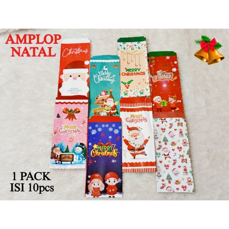 Jual (isi 10pcs) Amplop Natal/Amplop Natal Merry Christma/Angpao 1pack ...