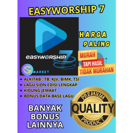 Jual EASY WORSHIP 7 + Alkitab + Database Lagu Pujian + Video Background ...