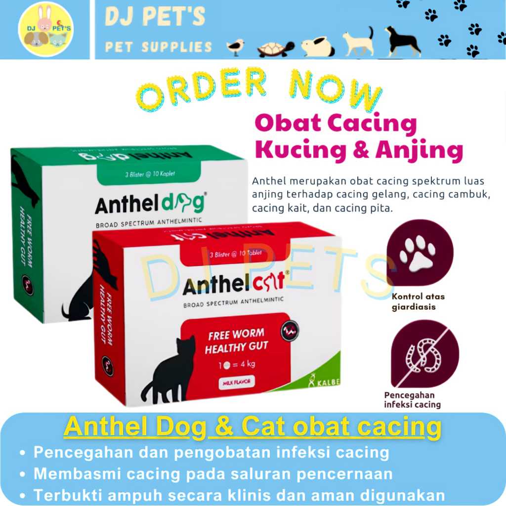 Jual Anthel Cat 1 tablet Obat cacing kucing | Shopee Indonesia