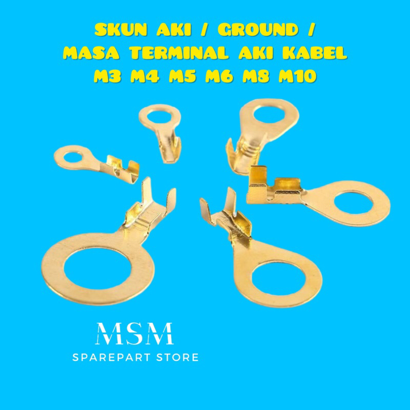 Jual SKUN AKI / GROUND / MASA TERMINAL AKI KABEL M3 M4 M5 M6 M8 M10 ...