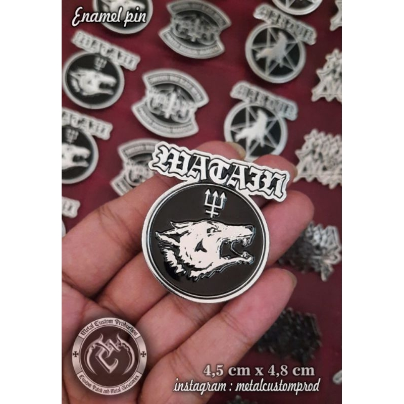 Jual Enamel Pin Badge Metal Watain Wolf / Pin Badge / Pin Metal ...