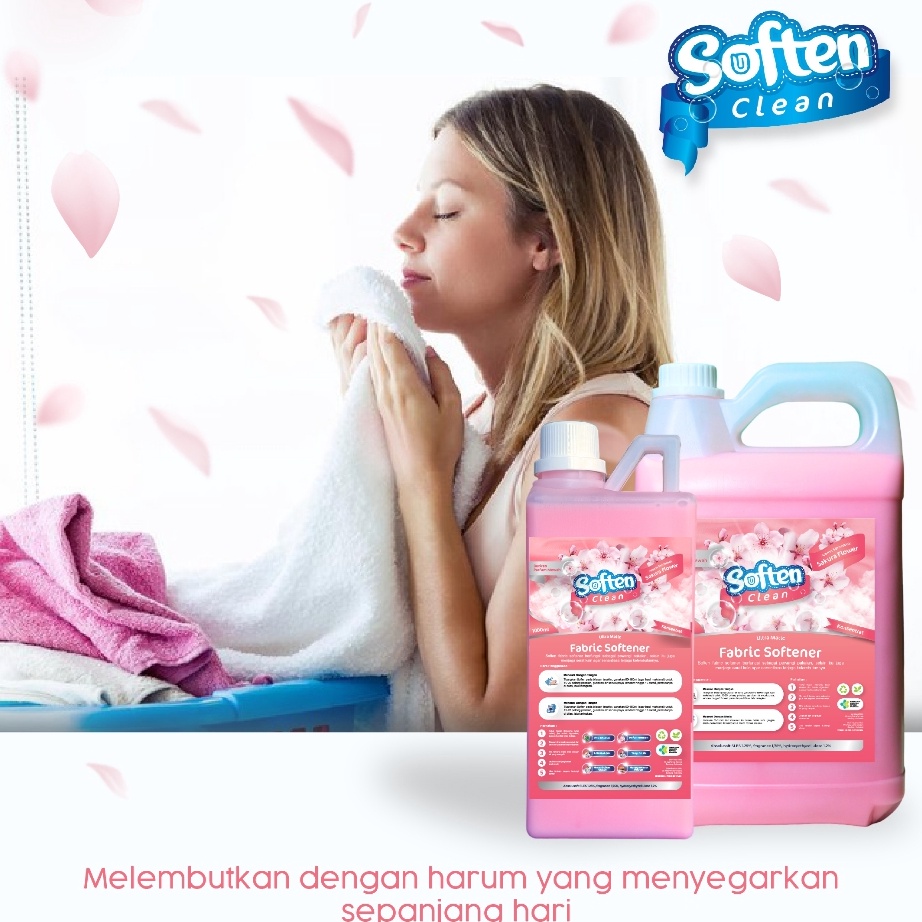 Jual Softener Laundry 1 Liter Wangi Parfum Laundry Sakura Flower Soften ...