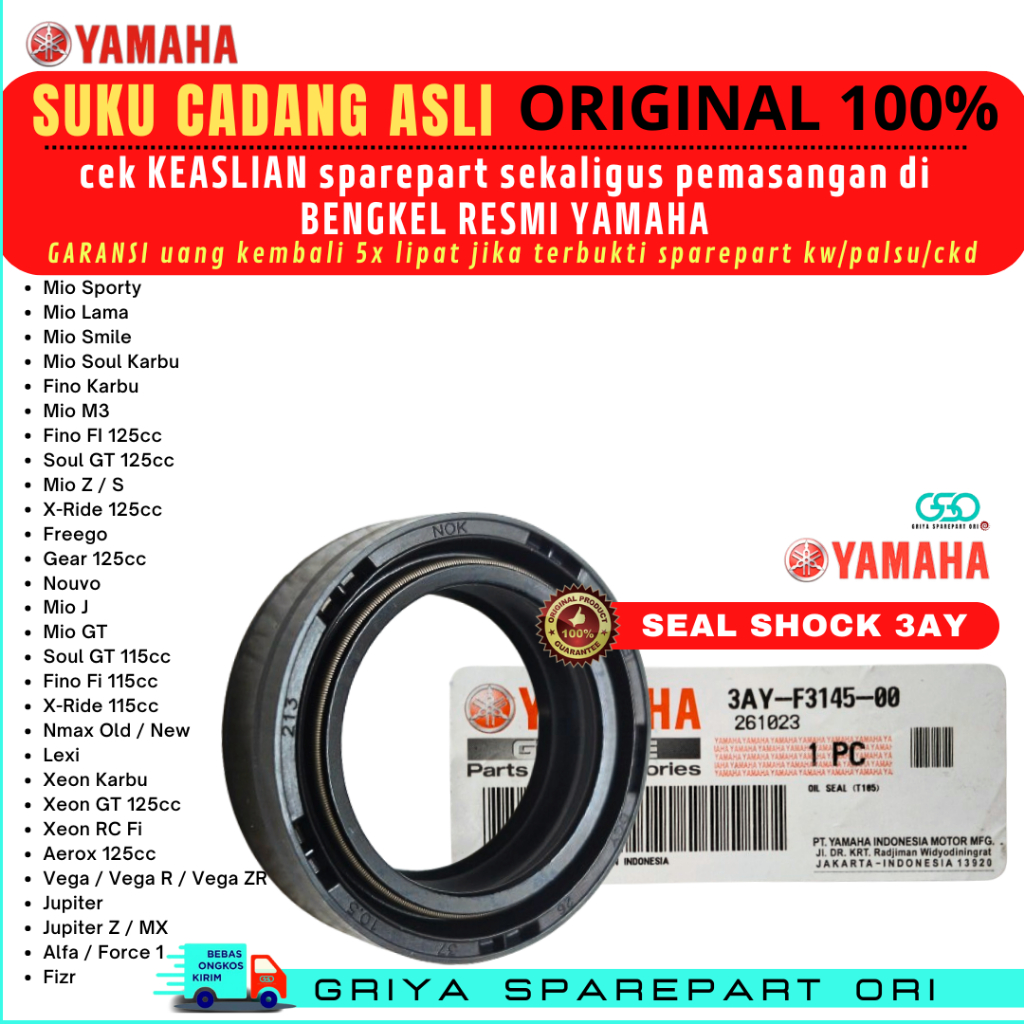 Jual Seal Shock Depan Mio sporty Original Sil shock depan Yamaha Nmax ...