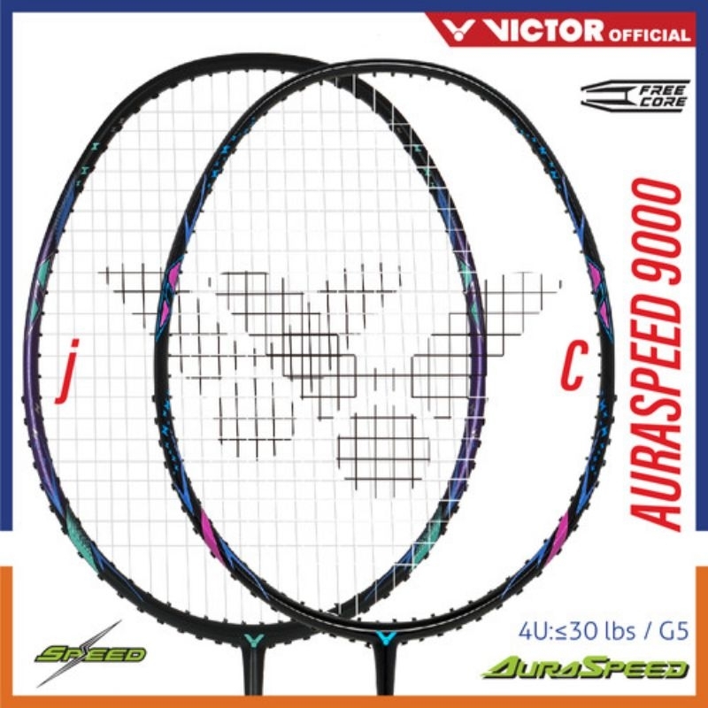 Jual RAKET BADMINTON VICTOR AURASPEED 9000 / ARS 9000 Original | Shopee ...