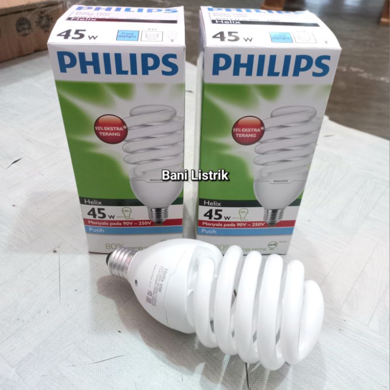 Jual Lampu Philips Spiral Ulir Helix Tornado 45 Watt | Shopee Indonesia