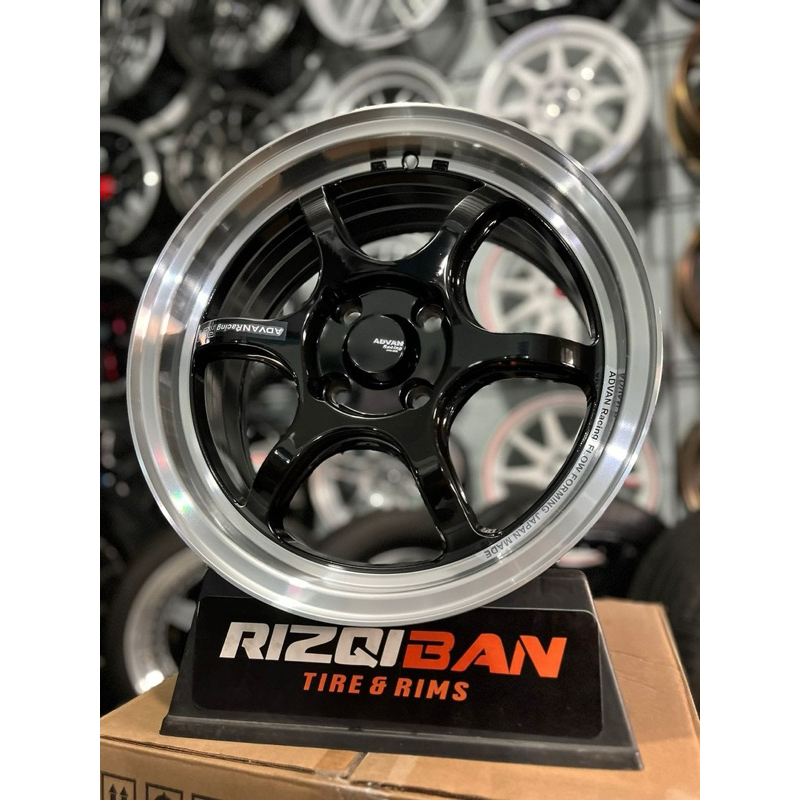Jual velg advan rg d2 r15 black lip polish pcd 4x100 kondisi baru | Shopee Indonesia