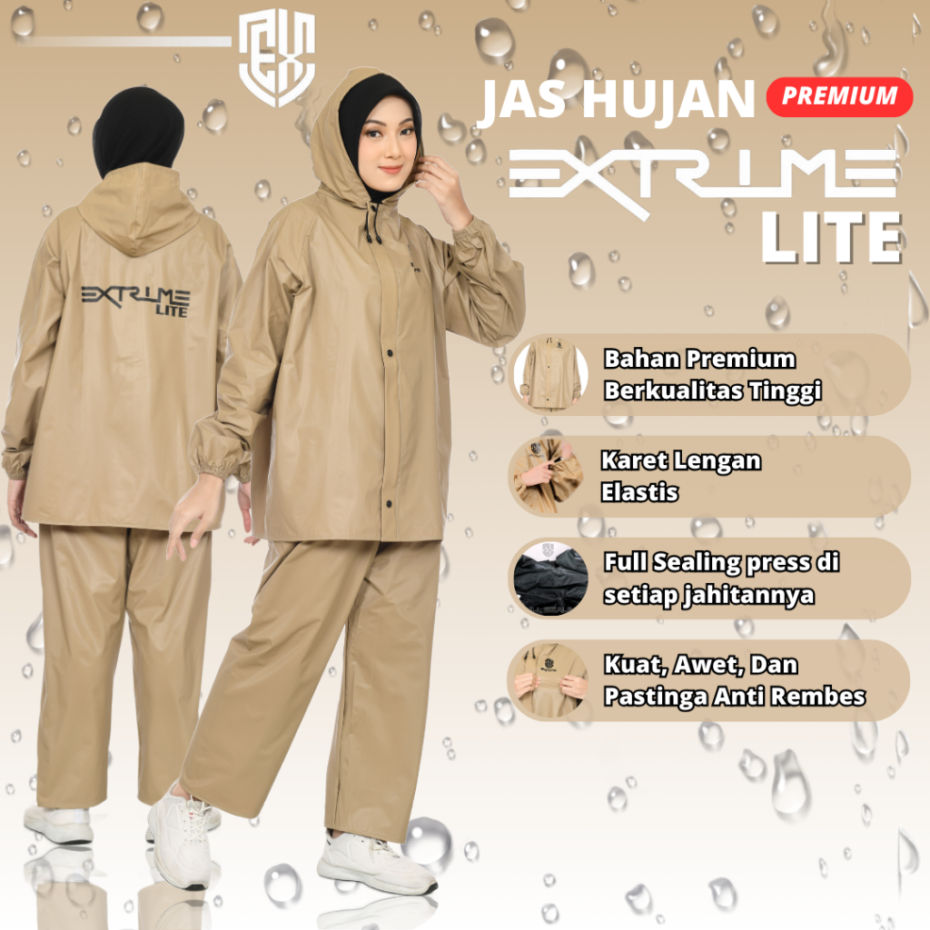 Jual Jas Hujan Motor Extrime LITE / Mantel Hujan BEST QUALITY ANTI REMBES UNTUK PRIA DAN WANITA ...