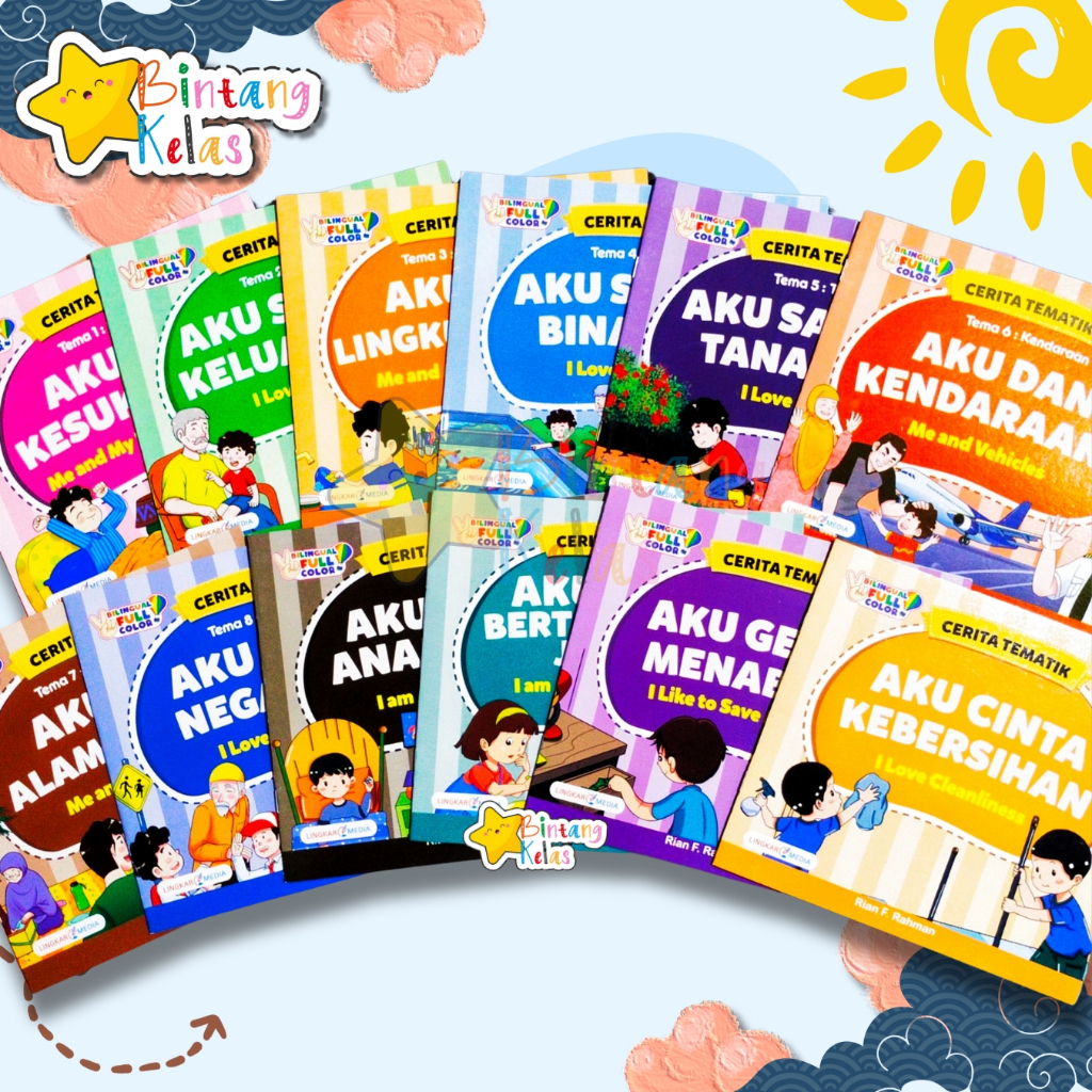Jual Buku Cerita Tematik Bilingual (Indonesia - Inggris) | Buku Cerita Aku Gemar Menabung, Aku ...