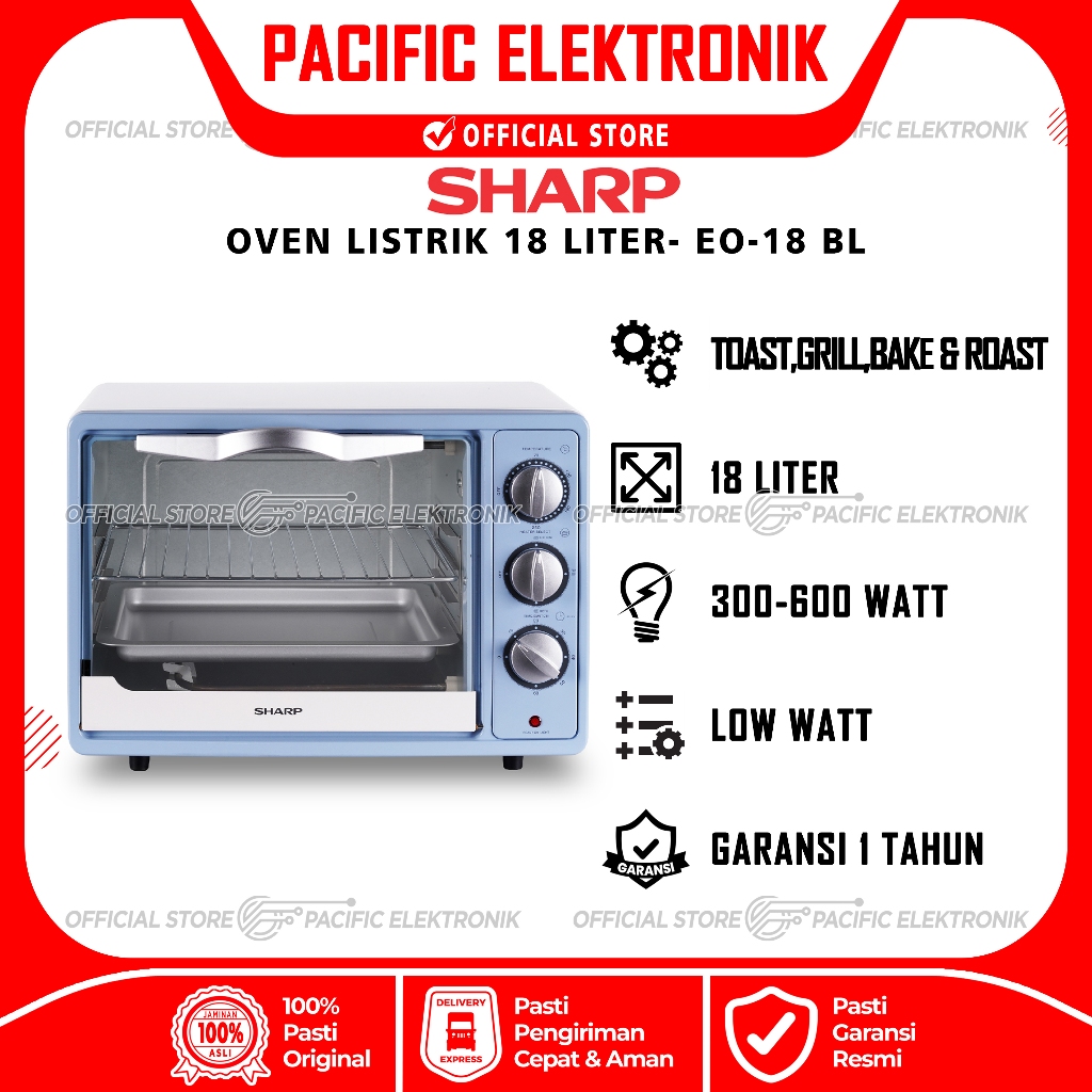 Jual Oven Listrik Sharp 18Liter EO-18BL / EO 18BL | Shopee Indonesia