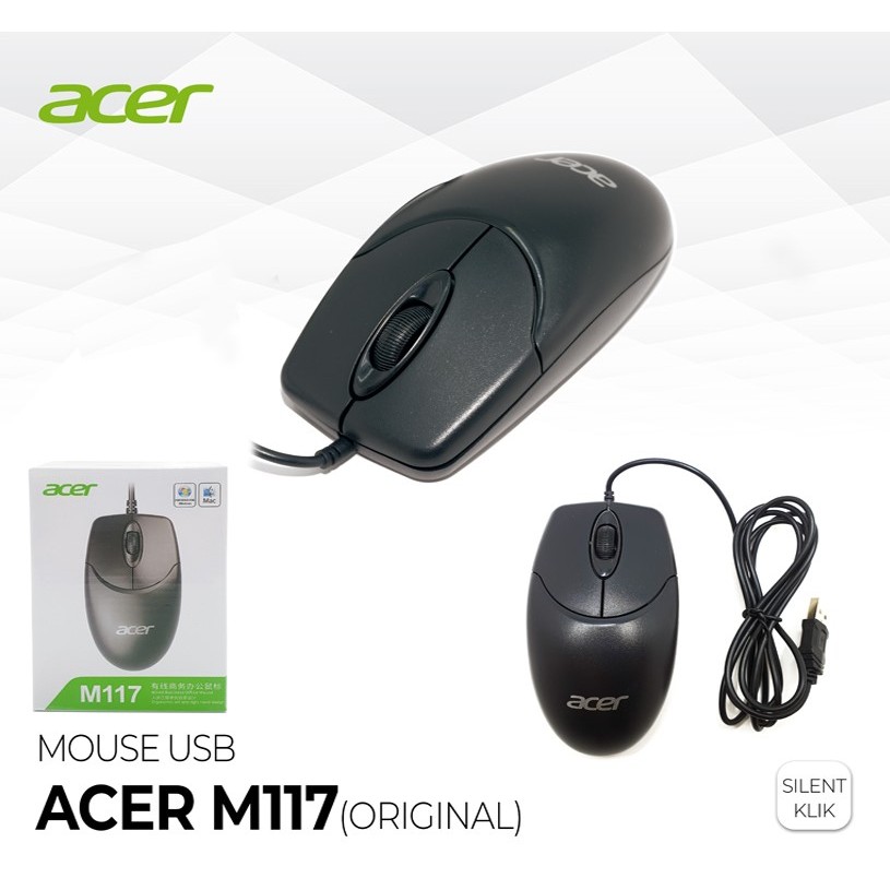 Jual Mouse Gaming ACER M117 SILENT | Mouse Kerja ACER M117 SILENT ...