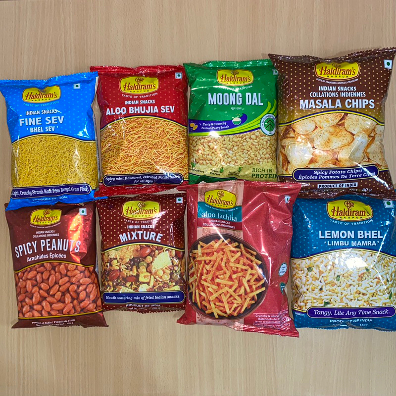 Jual Haldiram’s Snacks :- Aloo Bhujia / Fine Sev / Ratlami Sev / Salted Peanuts / Moong dal ...
