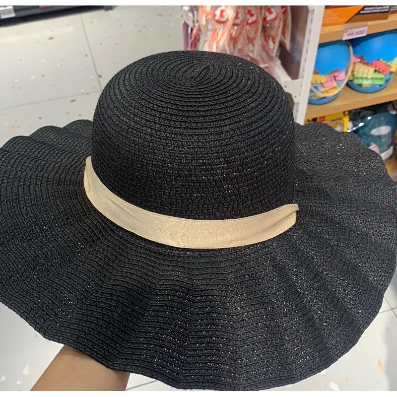 Jual Miniso Round Wavy Wide Brim Straw Hat (Topi) | Shopee Indonesia