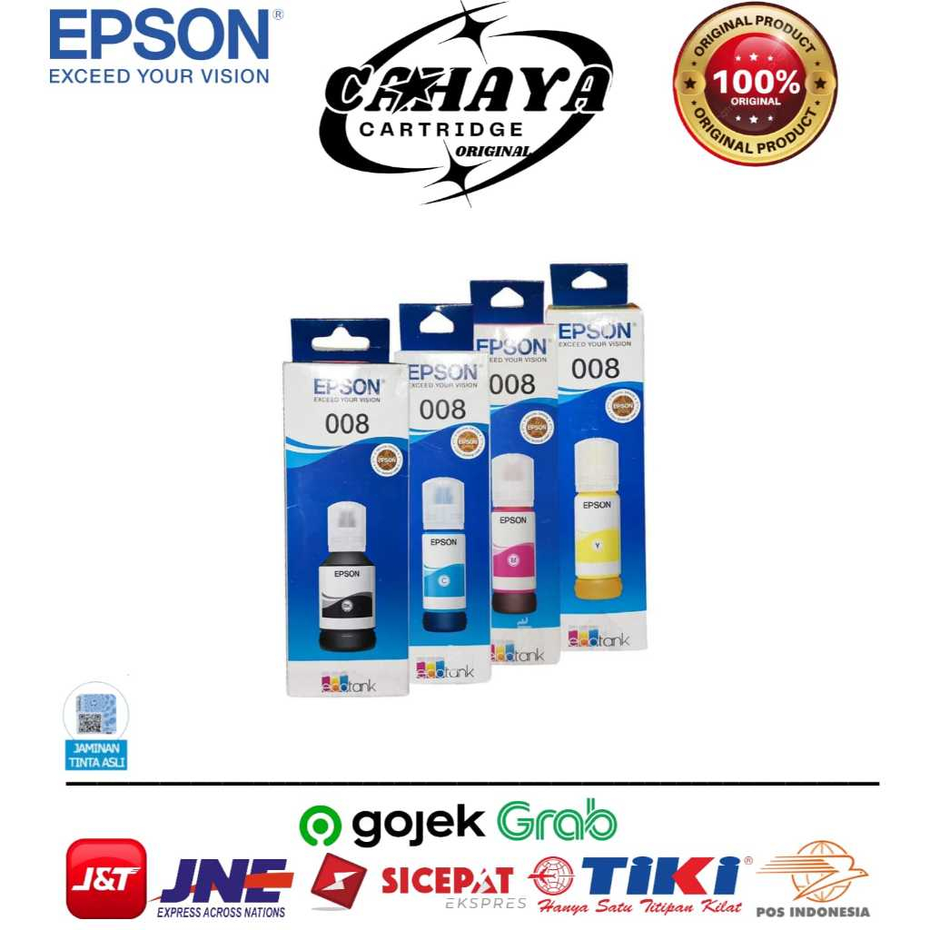 Jual Tinta Epson 008 Black & Colors Original Ink | Shopee Indonesia