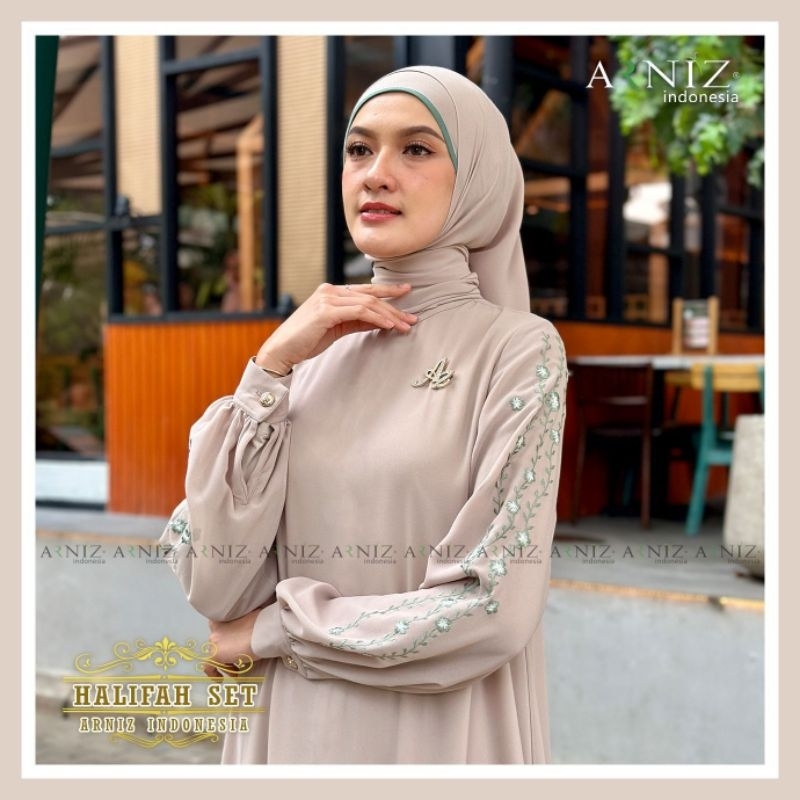 Jual NEW Hafilah set By Arniz ( Dress dan pasmina ) | Shopee Indonesia